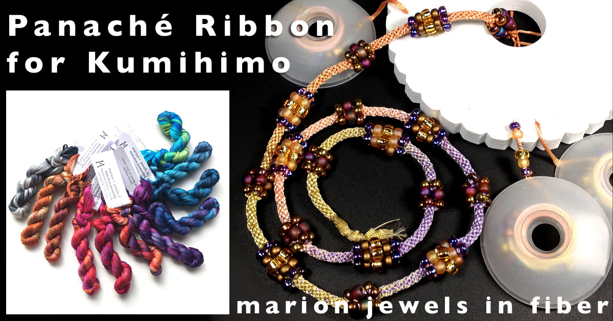 Panaché Ribbon | Variegated Hand Dyed Knitted Rayon for Kumihimo