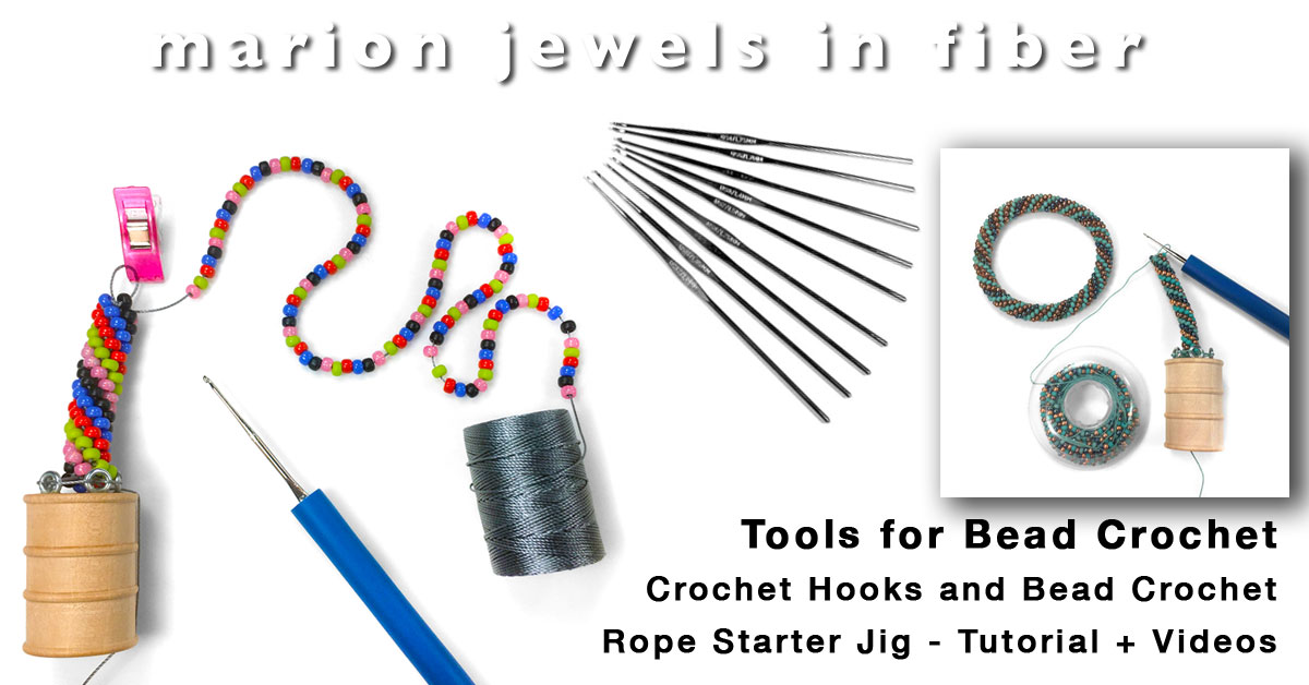 Bead Crochet Tools + Tubular Bead Crochet Starter Jig Kits